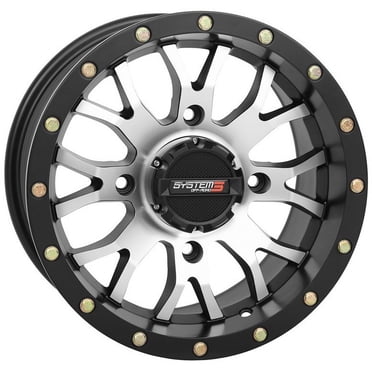 System 3 ST-3 14x7 ATV/UTV Wheel - Matte Black (4/110) 5+2 [14S3-1110 ...