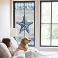 Blue Starfish Coastal Window Privacy Film, Summer Starfish Beach Coral ...
