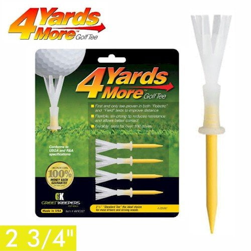 4 yards more tees, 2 3/4" long, 4 tees per pack, (3-pack deal) Brand ...