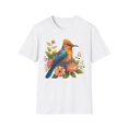 Bird Blossoms Tee Colorful Floral Bee-eater Illustration T-Shirt Unisex ...