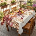 Autumn Orange Maple Leaf Table Cloth 60x84in, Waterproof Rectangle ...