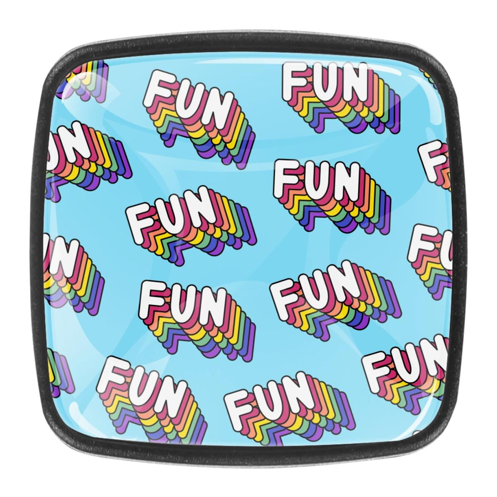 4 Pcs Square Cabinet Handle Cupboard Knob Drawer Pulls Handle Blue Fun ...