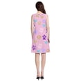 DIXRUYEE Womens Dresses Loose Neck Sleeveless Oversize Pink and Gold ...