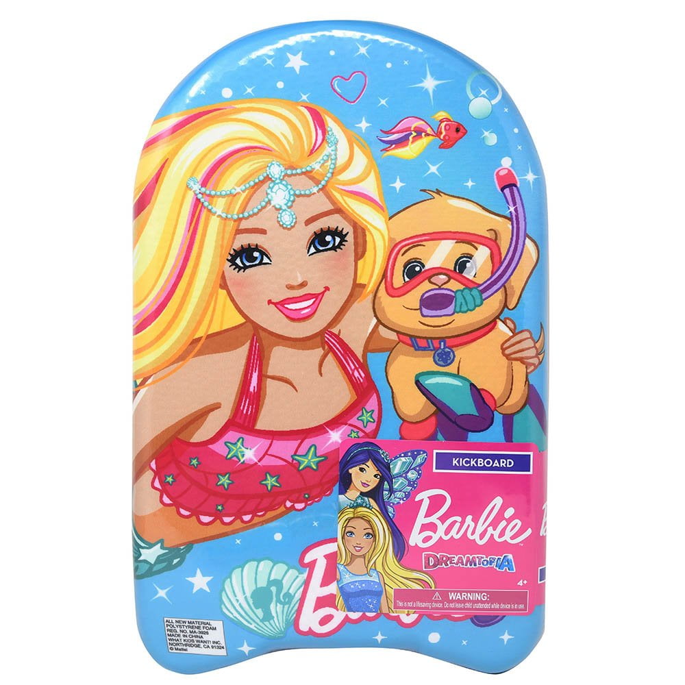 Barbie Foam Kickboard 17.5" x10.5" & Barbie 1pk Splash Goggles ...