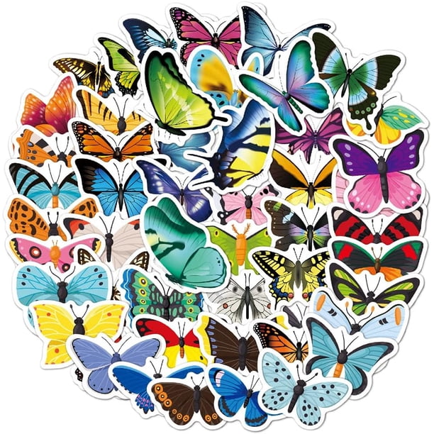Small Cute Butterfly Stickers for Teens Kids Boys Girls|50 Pcs ...