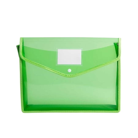 Smilepp B5 Plastic Envelopes Clear File Folders with Label Pocket Snap ...