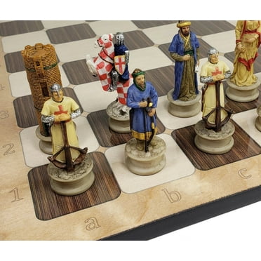 Medieval Times Crusades Arabian Vs Christian Chess Set W14" Mosaic ...