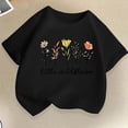 Ashyfjp Toddler Girls Tees Trendy Solid Color Short Sleeve Round Neck ...
