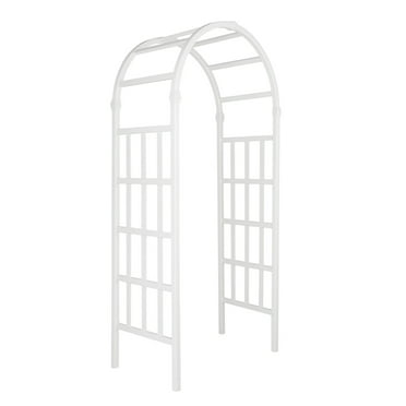 Ktaxon PVC Garden Arch 7Ft Garden Arch Arbor w/ Door for Outdoor ...