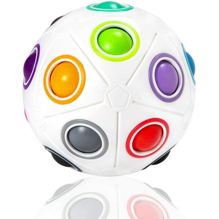 Magic Rainbow Puzzle Ball, 20 Holes Speed Cube Ball Puzzle Game Fun ...