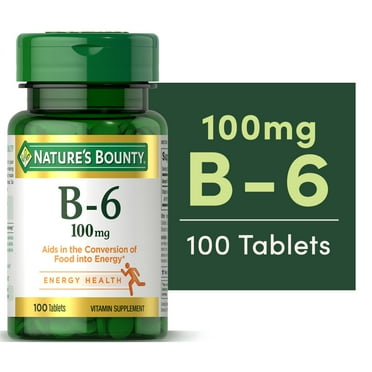 Nature's Blend, Vitamin B-6 Supplement Tablets, 50 mg, 100 Count ...