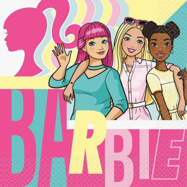 Click here for Unique Pretzels Barbie Paper Lunch Napkins  16ct prices