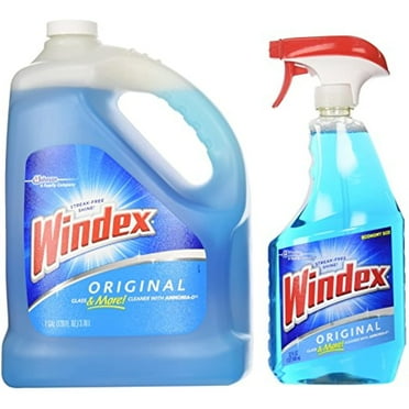 Windex Original Glass Cleaner (128 Fl. Oz. Refill + 32 Fl. Oz. Trigger ...