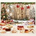 Winter Christmas Backdrop, Rustic Brown Wood Xmas Tree Snow Photography ...