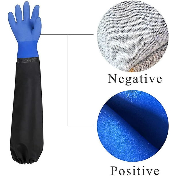 Long Pond Gloves, 26.77" Drain Gloves, Long Rubber Gloves, Waterproof ...