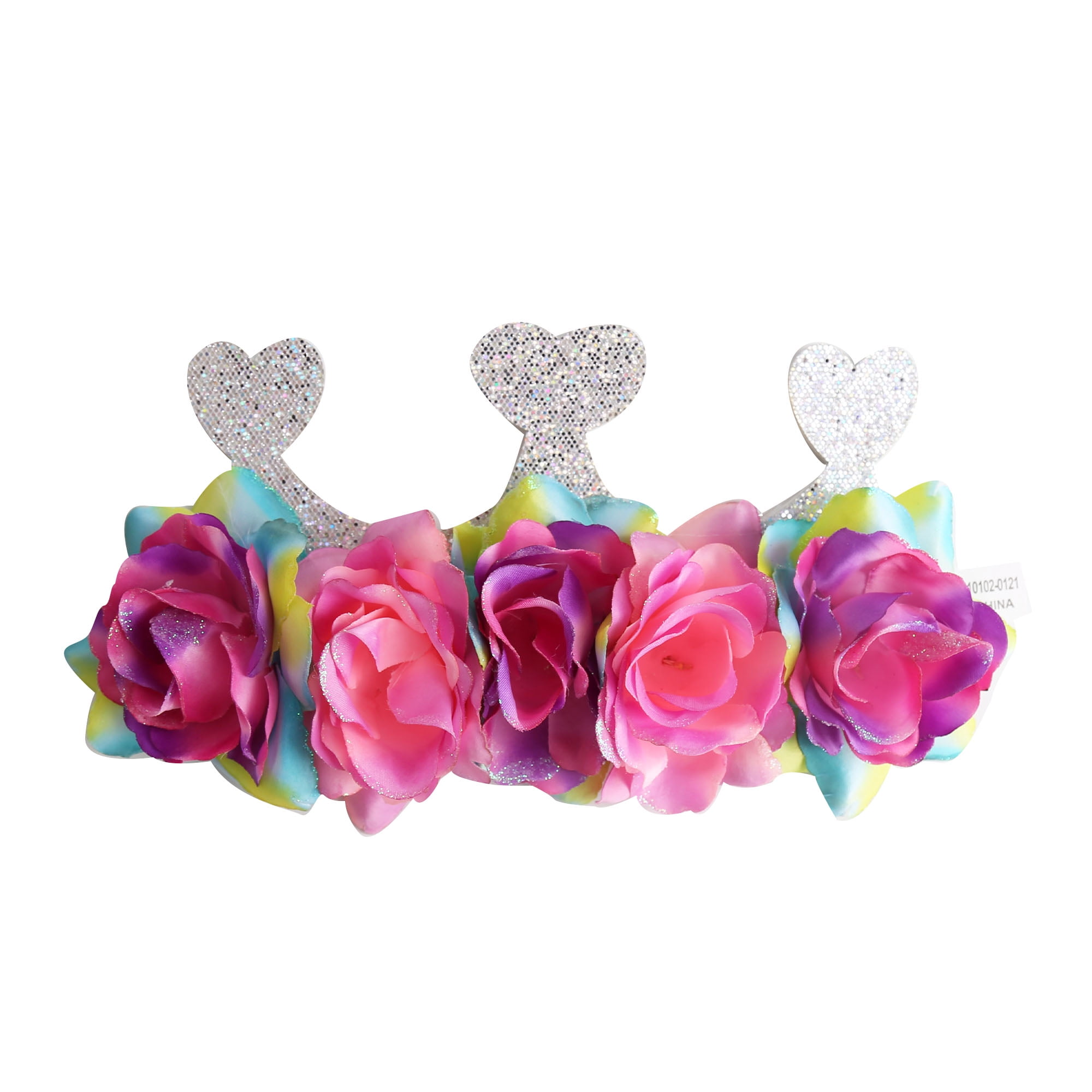 Way to Celebrate Rainbow Floral Light up Crown, Party Hat, Everyday ...