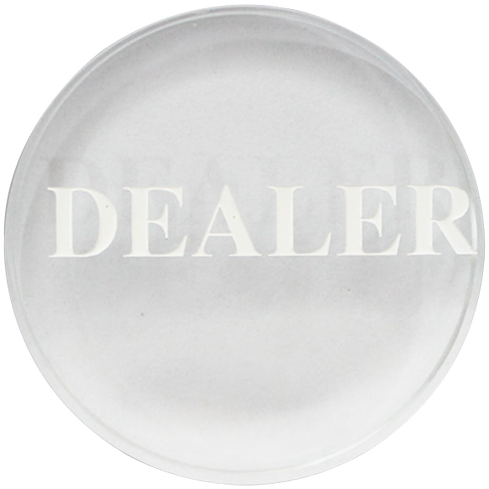 Ounona Delicate Poker Button Convenient Game Dealer Wear-Resistant Poker Dealer Poker Accessory 5.9x5.9cm