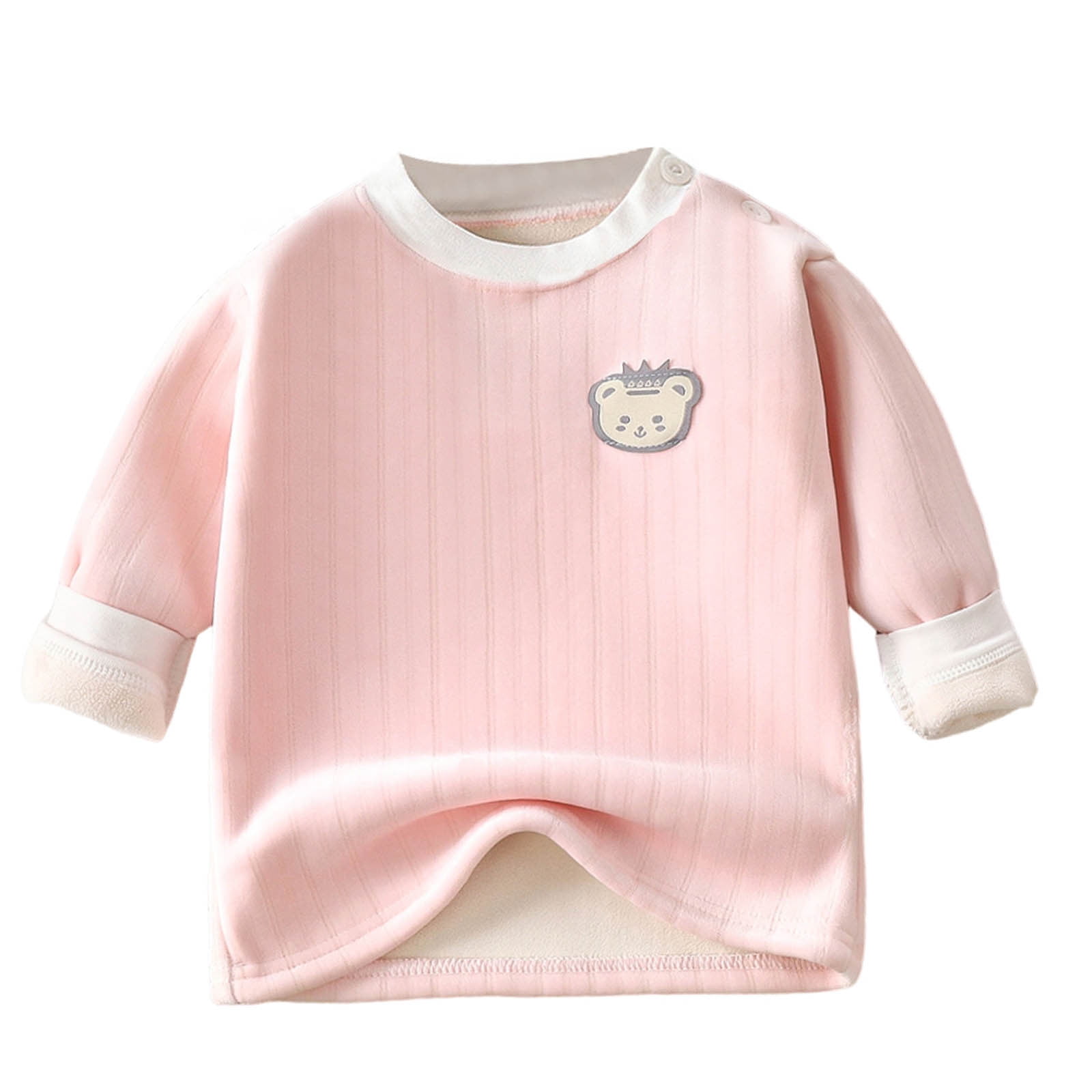 Click here for Floleo Kids Fleece Lined Long Sleeve Top Soft Brea... prices