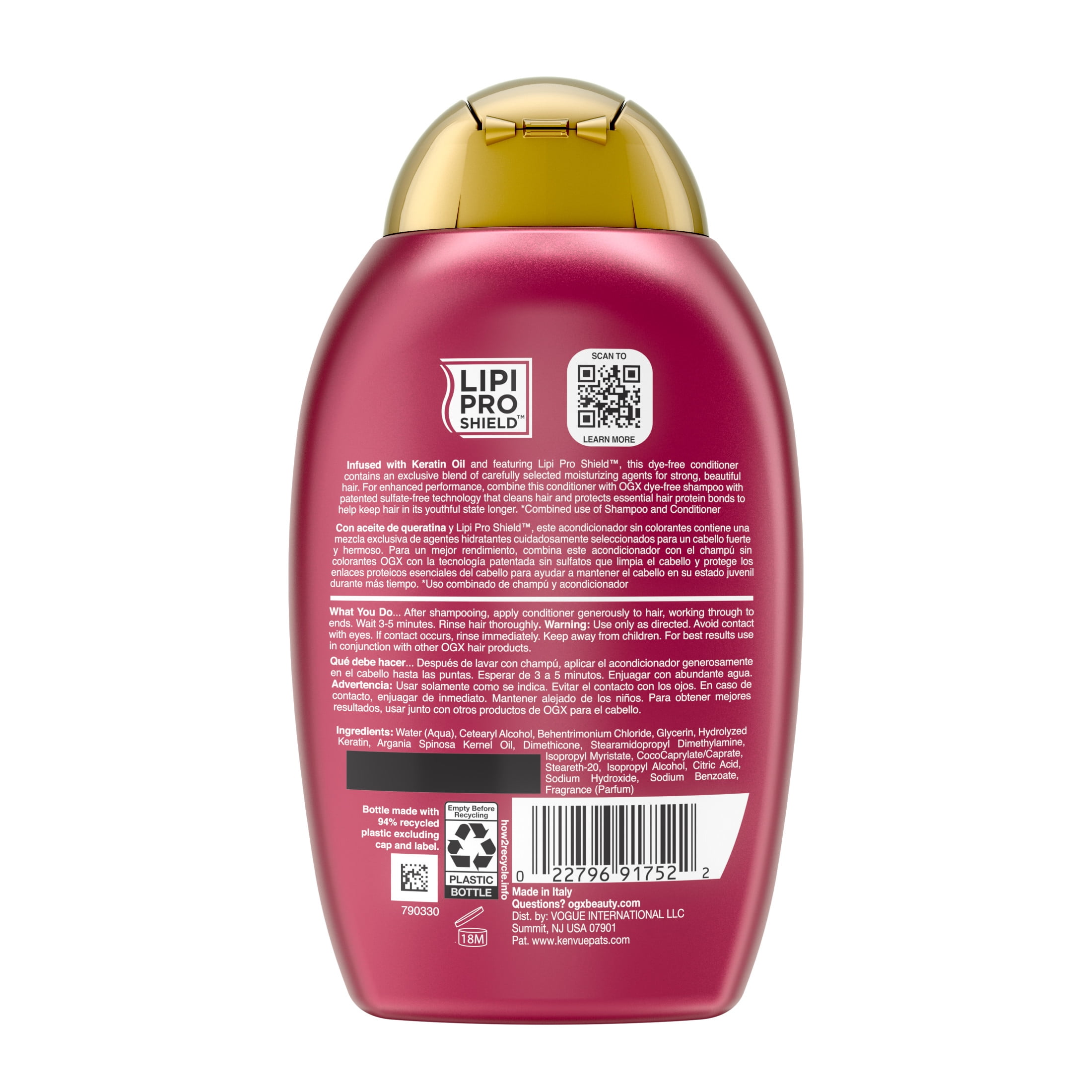 OGX Anti Breakage Keratin Oil Argan Moisturizing Anti Frizz Hair Conditioner 13 fl oz Walmart