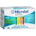 Bayer's Microlet Silicone Coated Testing Needles, Multi-Colored Lancets ...