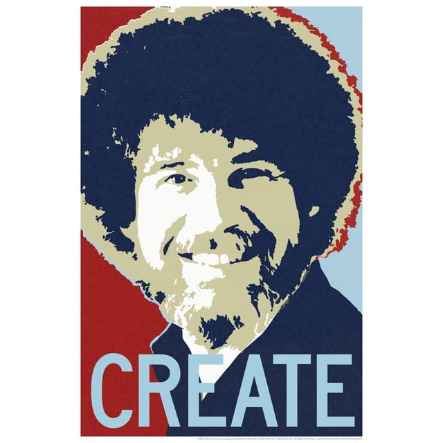 Bob Ross CREATE Motivational Bob Ross Poster Bob Ross Collection Bob ...