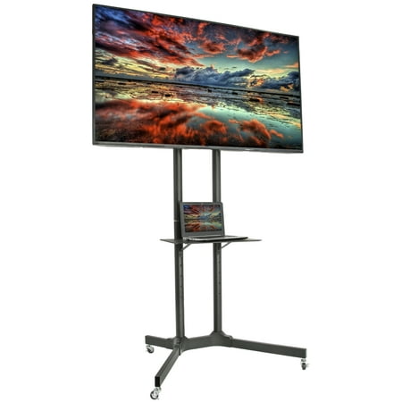VIVO Black Rolling TV Cart for 32" to 65" LCD LED Plasma Flat Panel ...