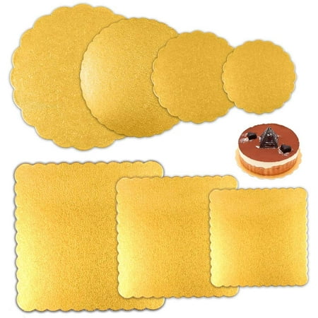 7pcs Round and Square Cake Boards 6, 8, 10, 12 Inch Diameter Sheets for ...