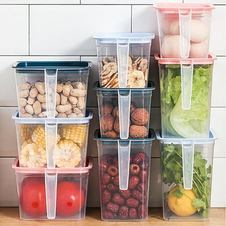 Reusable Transparent Kitchen Food Storage Containers with Lid and ...