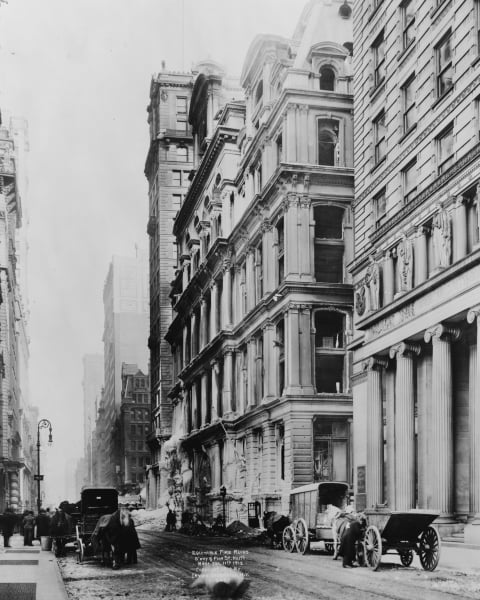 Print: Equitable Fire Ruins, B'way & Pine St. North, 1912 - Walmart.com