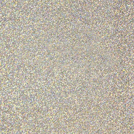 Siser Glitter HTV 20" x 12" Sheet - Iron on Heat Transfer Vinyl (Silver ...