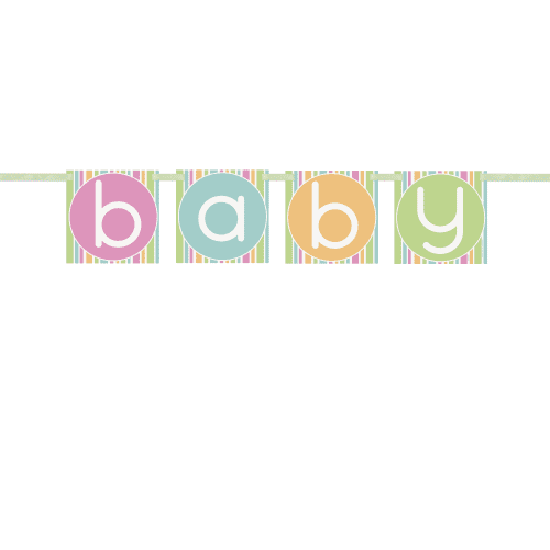 Pastel Dots Baby Shower Baby Block Banner - Walmart.com