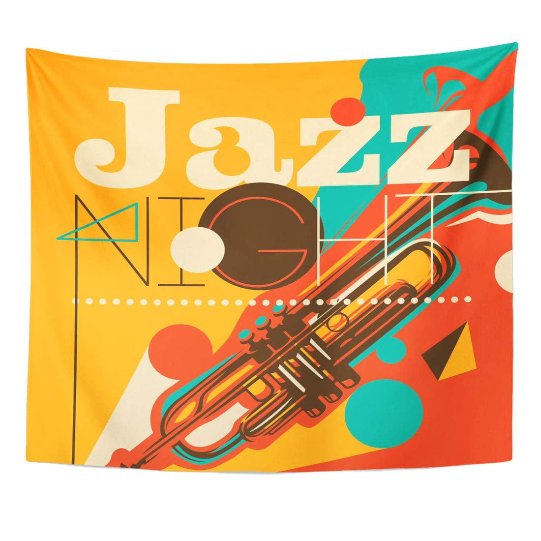 ZEALGNED Colorful Party Artistic Jazz Night in Color with Silhouette ...