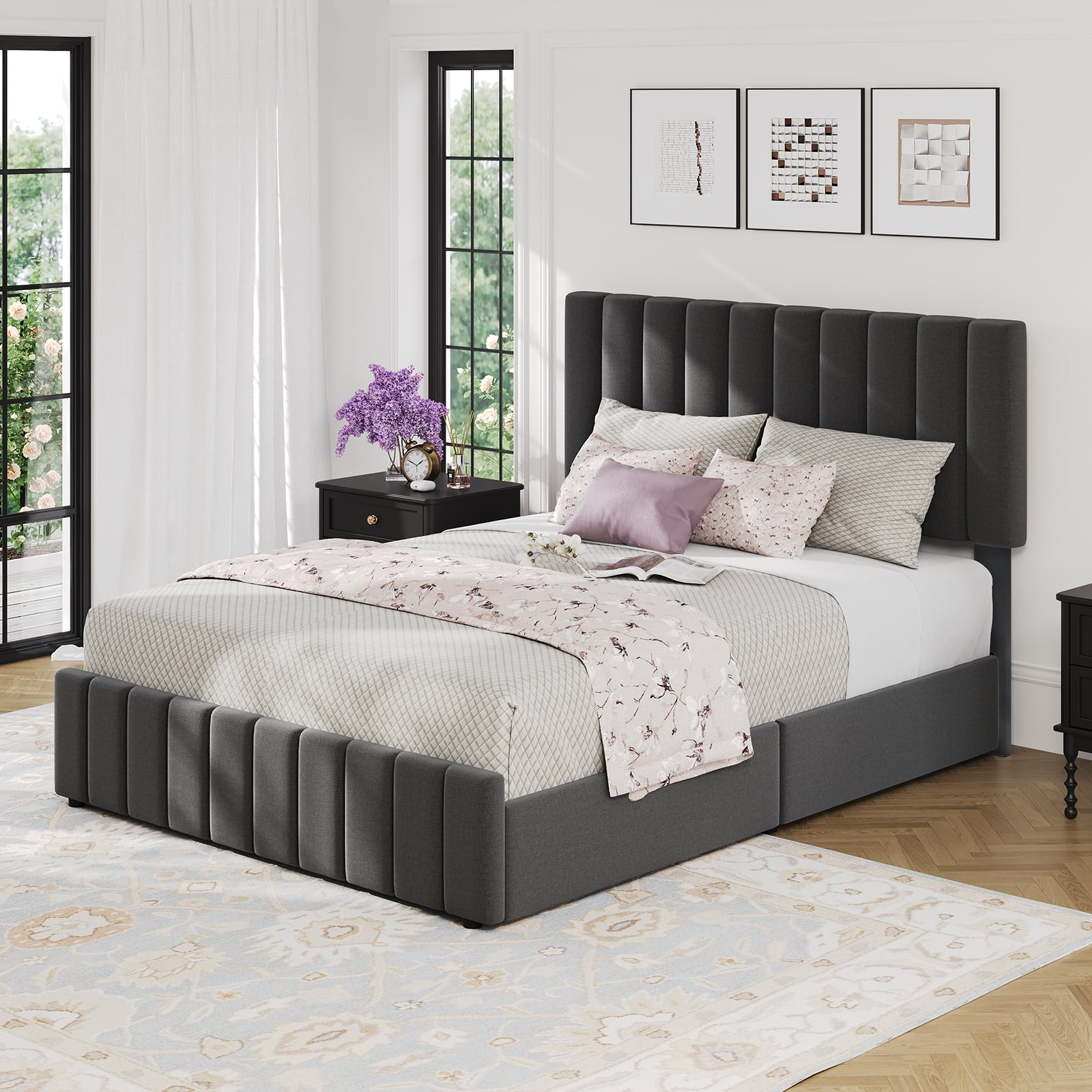 Click here for Caztoi Queen Size Upholstered Storage Bed Frame Wi... prices
