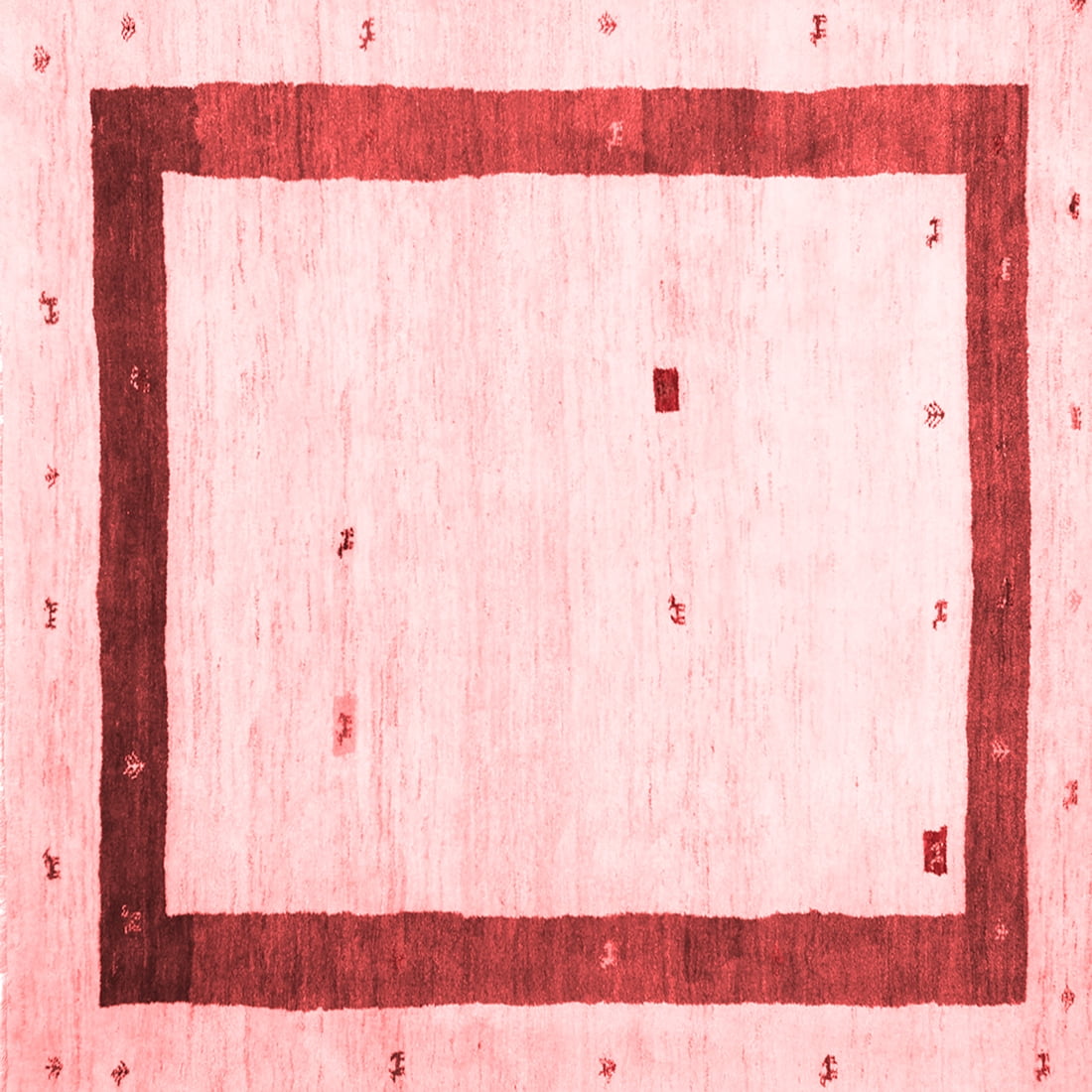 Ahgly Company Indoor Square Solid Red Modern Area Rugs, 5' Square ...