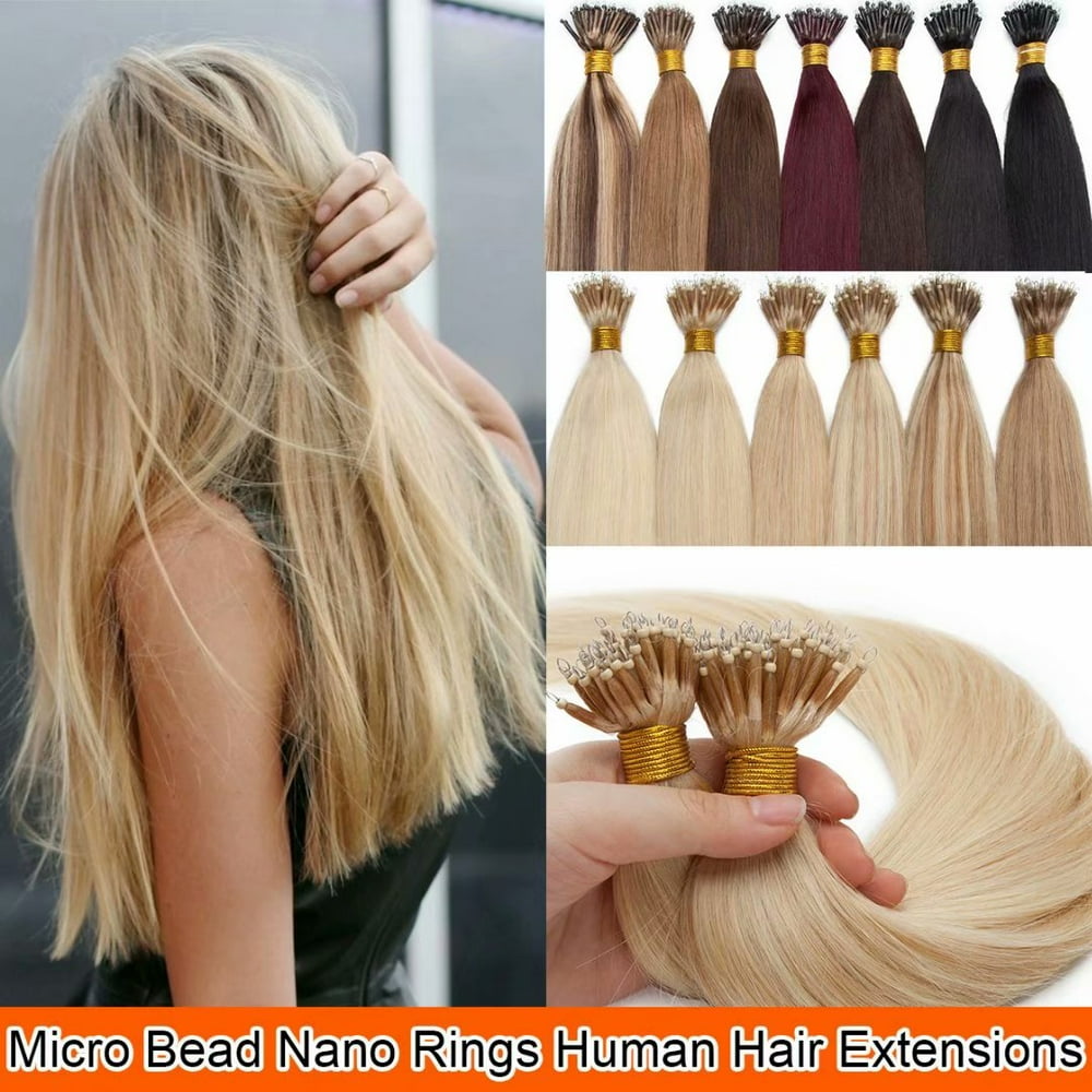 Sego Nano Bead Ring Human Hair Extension Pre Bonded Nano Tip Micro