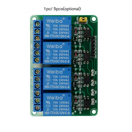 4 Way 5V 12V Relay Module Low Level Trigger Relay Control With ...