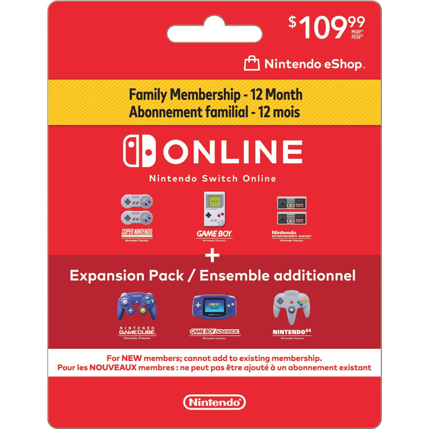 Click here for Nintendo Switch Online + Expansion Pack Family Mem... prices