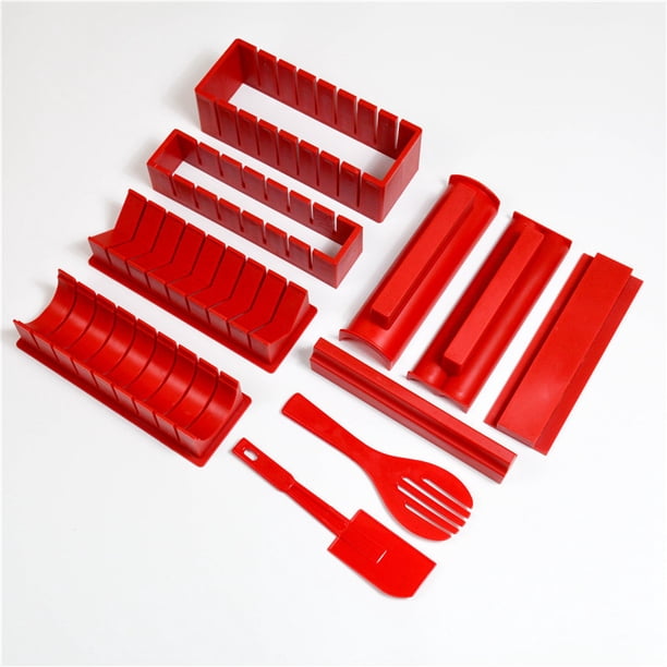 Deluxe Sushi Making Kit with Complete Sushi Set 10 Piece Plastic Sushi ...