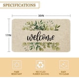 Spring Floral Welcome Doormat 30x17 Inch, Non-Slip Indoor/Outdoor ...