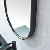 Vinnova Design Luarca 18x48 Oval Metal Wall Mirror, Brushed Black ...