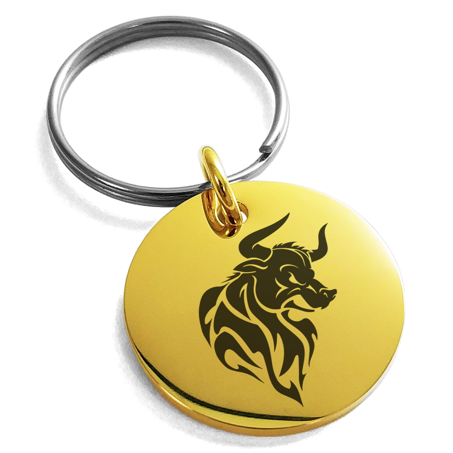 Stainless Steel Gargantuan Minotaur Engraved Small Medallion Circle ...