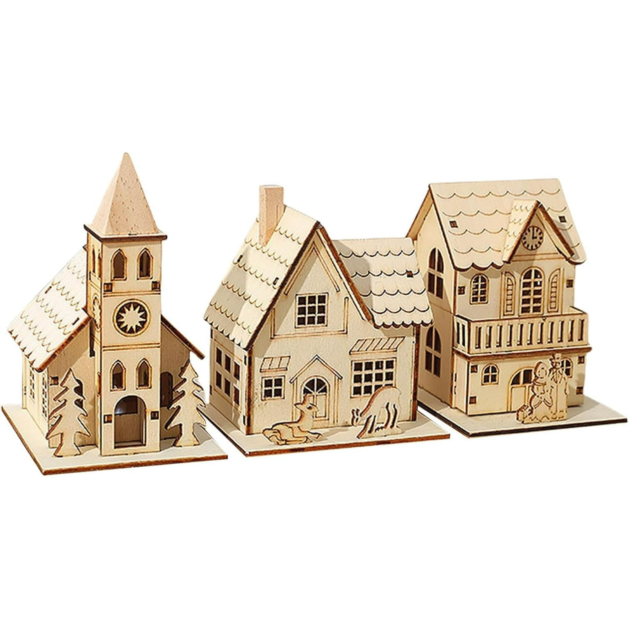 Click here for Nobrand Wooden Glow Cabin  Christmas Lighting Mini... prices