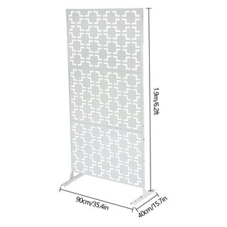 White Privacy Screen Outdoor Decor Panels Planter Wall Metal Fence ...