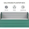 Outsunny Elevated Galvanized Raised Garden Bed Kit, Outdoor Metal ...