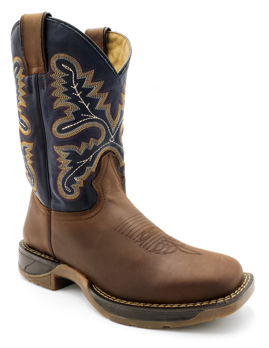 Botas western Exterior Piel Color Azul Para Hombre De RBCOLLECTION ...