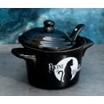 Wicca Full Moon Black Cat Feline Hungry Fine Bone China Bowl With Spoon ...