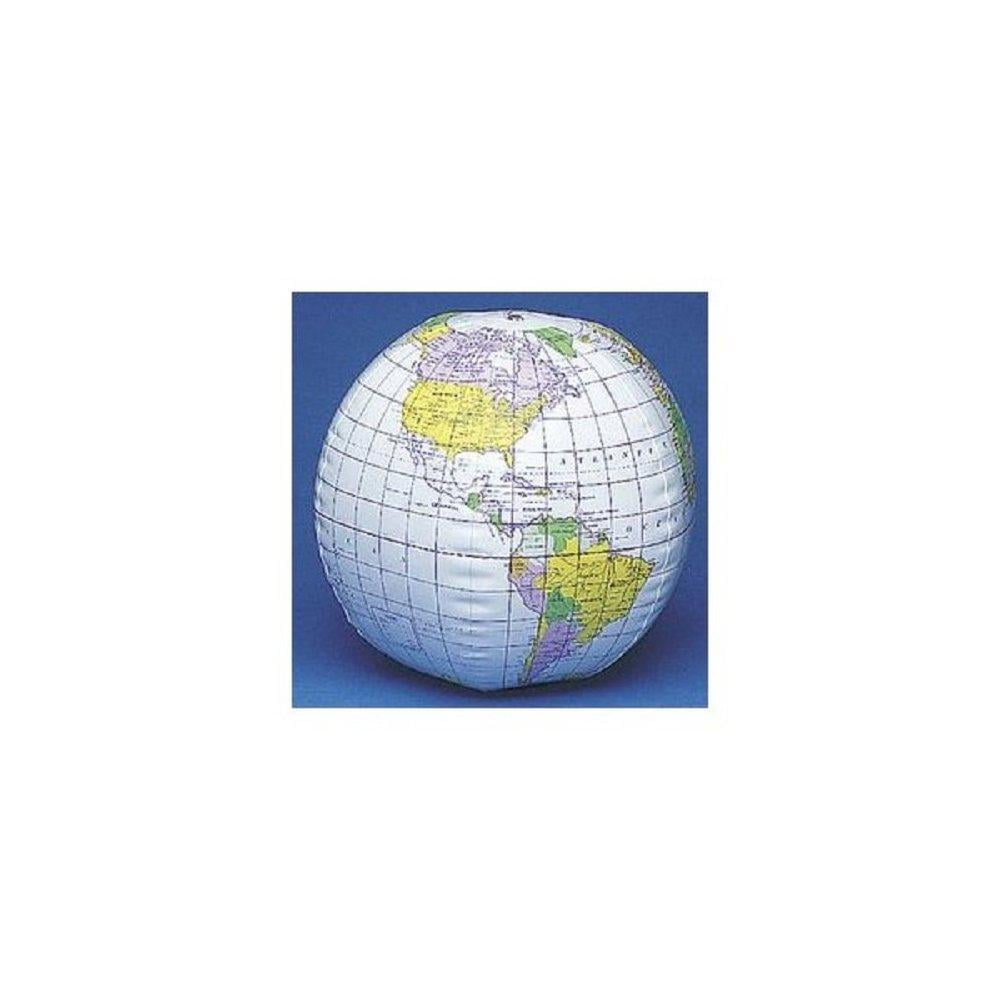 lot of 6 inflatLle world globe beach ball pool toy party favor ...