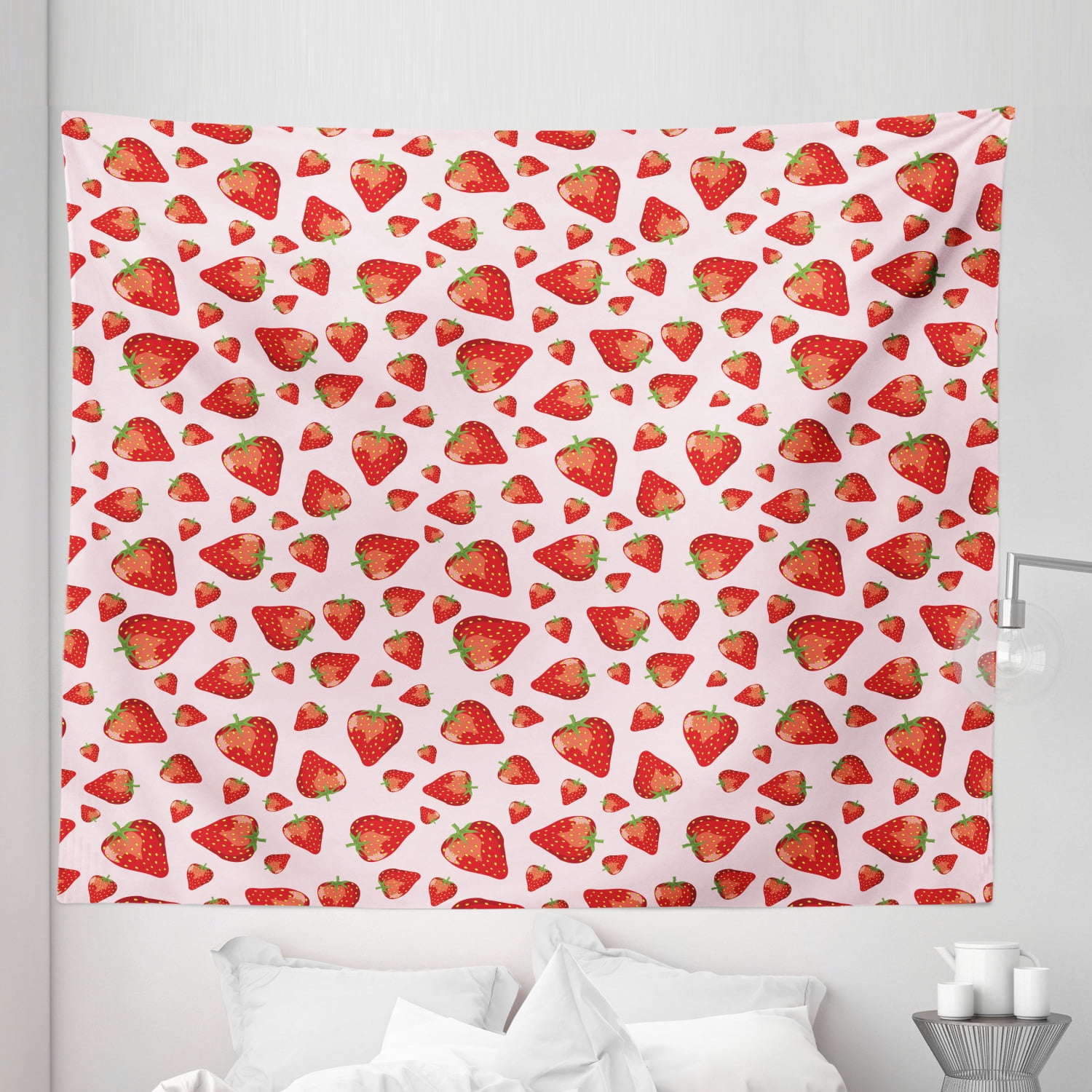 Strawberry Tapestry, Juicy Ripe Strawberries Pattern as Repeating ...