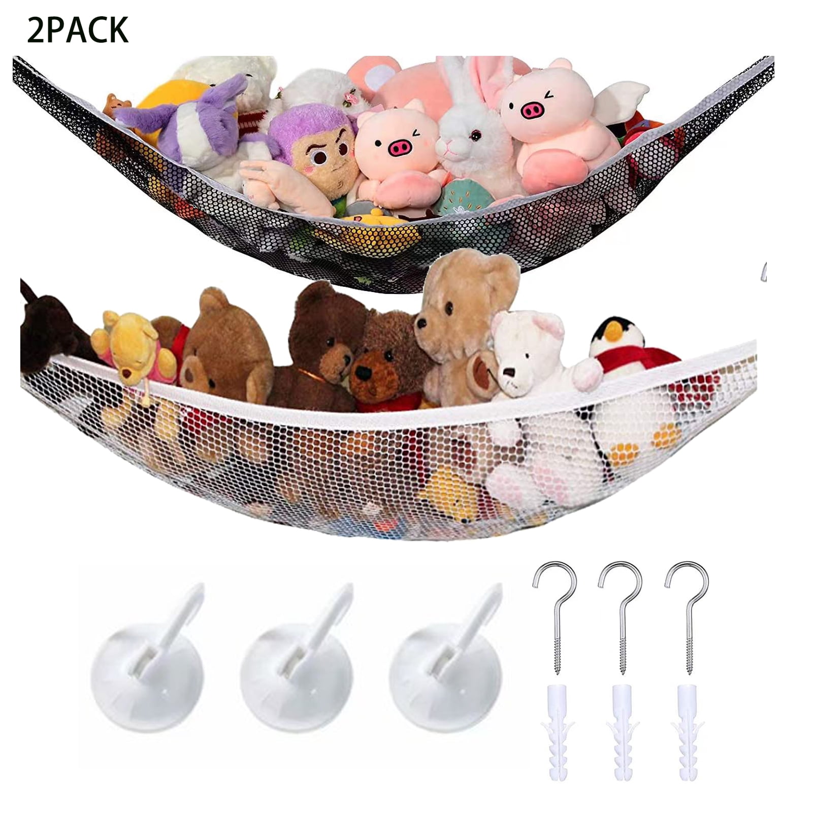 Plush Animals Toy Net,55in Triangle Net Stuffed Toys Organizer Gift for ...