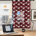 Cartoon Dog Red Pattern Blackout Curtains,Triple Weaved Fabric,Thermal ...